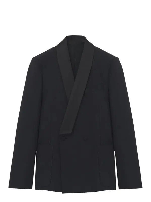 Alexander McQueen Double-breasted Shawl Collar Jacket - Black