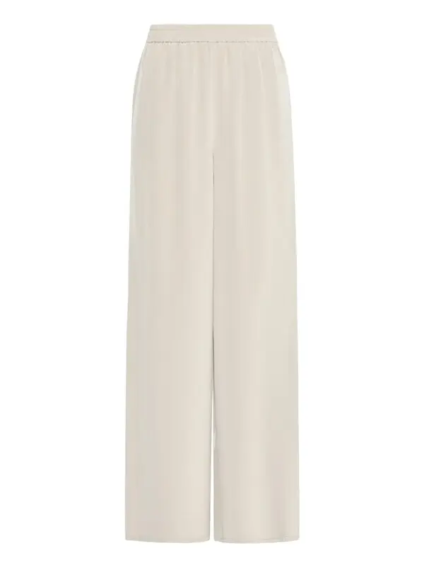 Max Mara Volontà Wide Leg Trousers - White