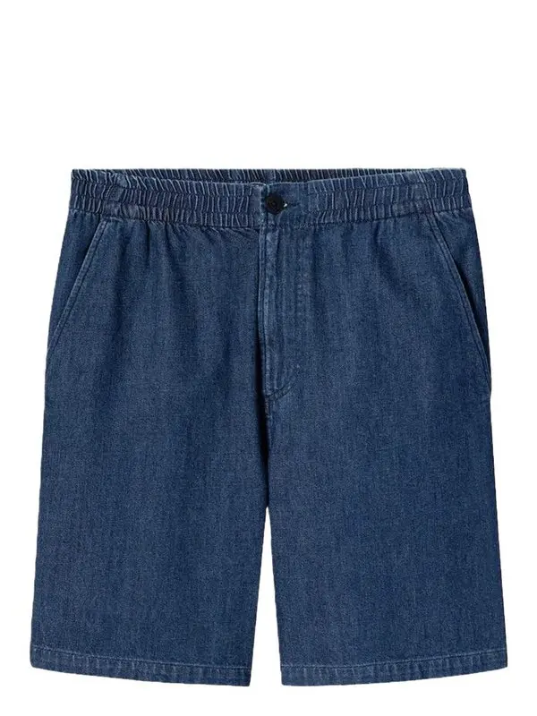A.p.c. Denim Shorts With Elastic Waist - Blue