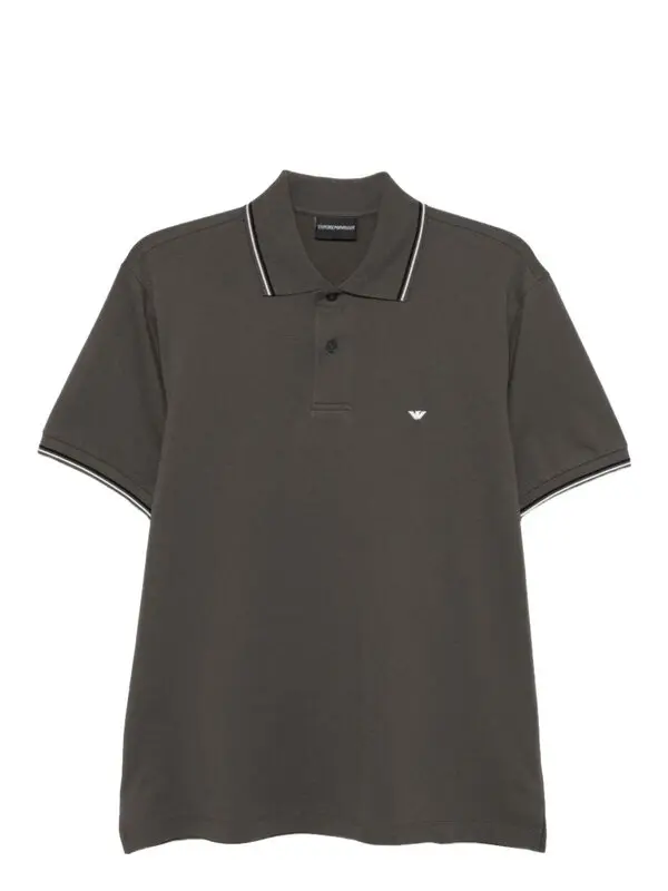 Emporio Armani Buttoned Polo Shirt - Grey