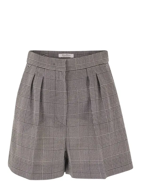 Max Mara Prince Of Wales Tailored Shorts - Gray
