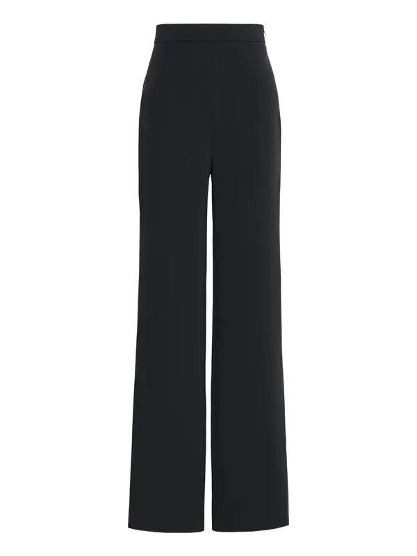 Max Mara High-waisted Pleated Palazzo Pants - Midnight Blue