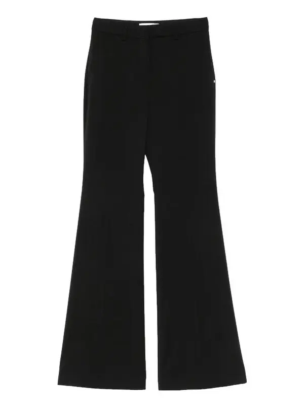 Sportmax Flared Trousers With Belt Loops - Black