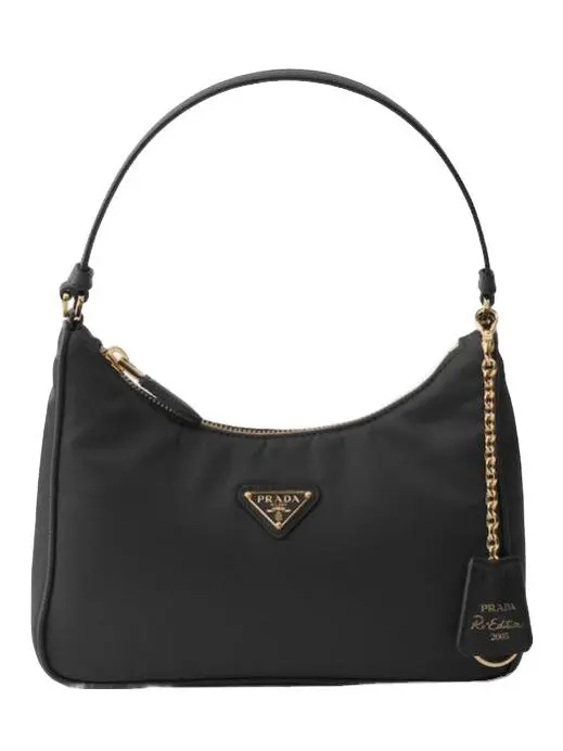 Prada Re-edition 2005 Re-nylon And Saffiano Leather Mini Bag - Black