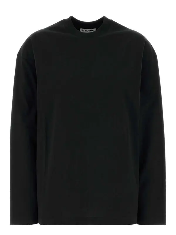 JIL SANDER Long Sleeve Crew Neck T-shirt - Black