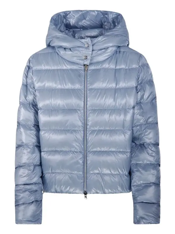 Herno Hooded Quilted Jacket - Blue