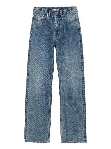 J.W.ANDERSON Straight Leg Denim Jeans - Medium Blue
