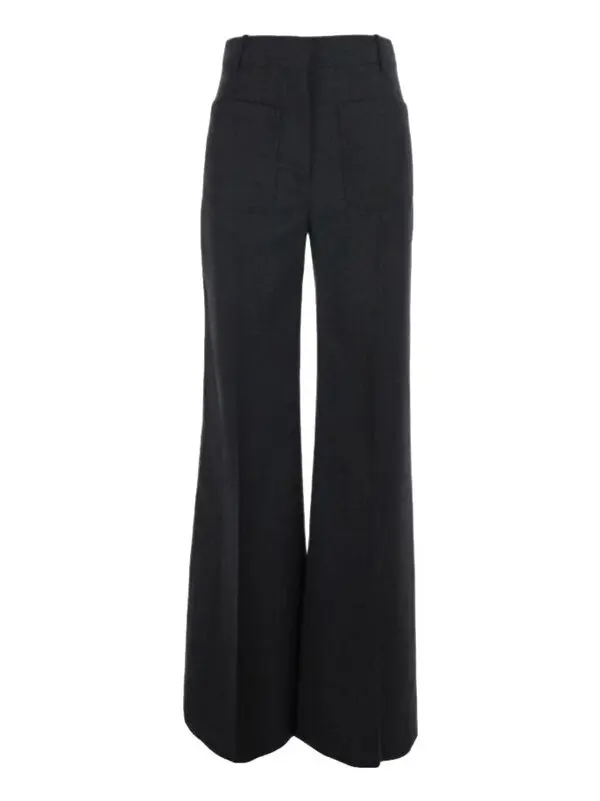 Victoria Beckham Alina Patch Pocket Flare Pants - Black