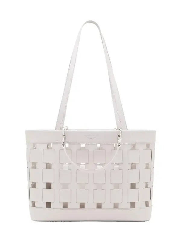 Emporio Armani Woven Tote Bag With Pouch - Grey