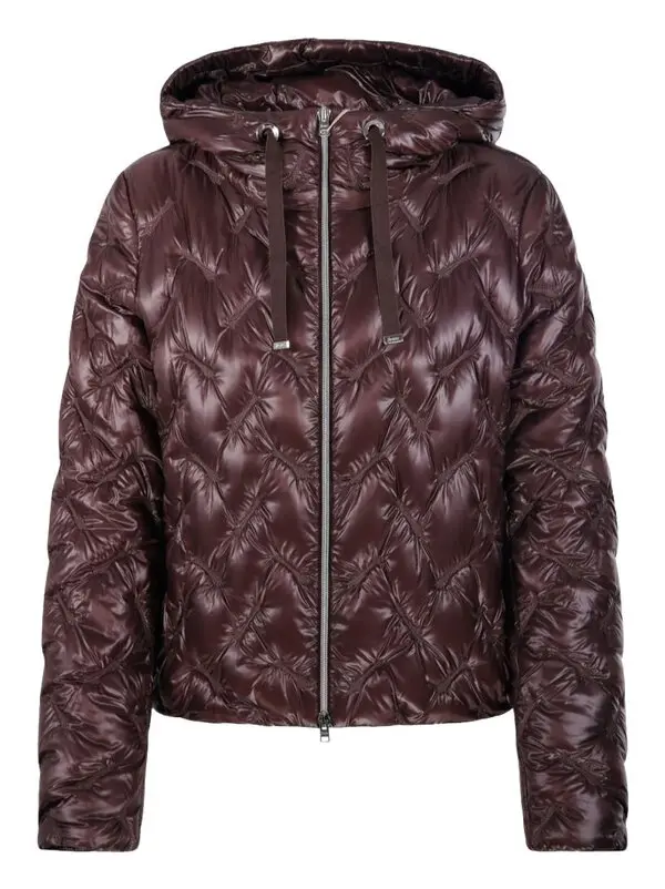 Herno Quilted Hooded Jacket - Red