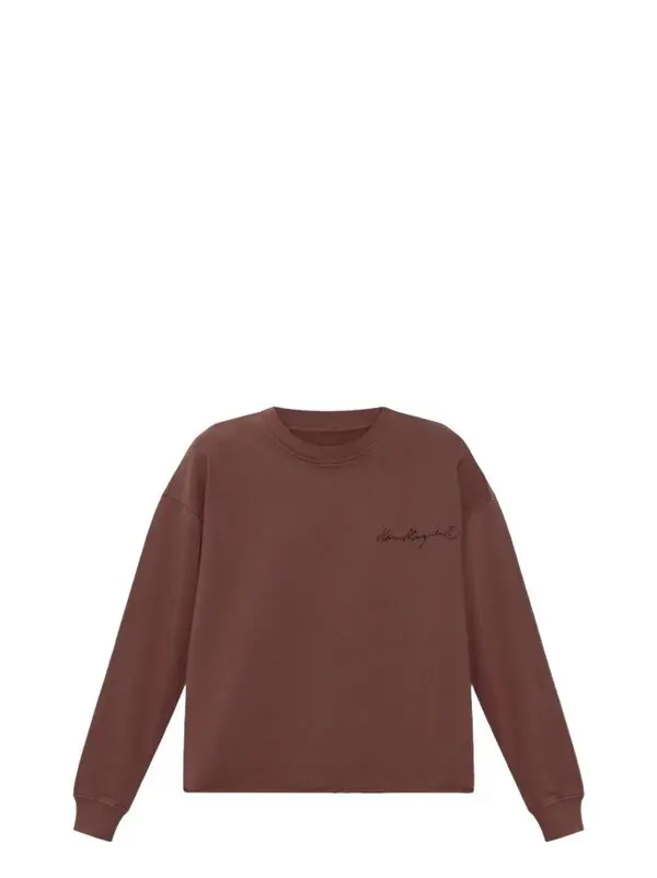 MAISON MARGIELA Raw Edge Logo Sweatshirt - Red
