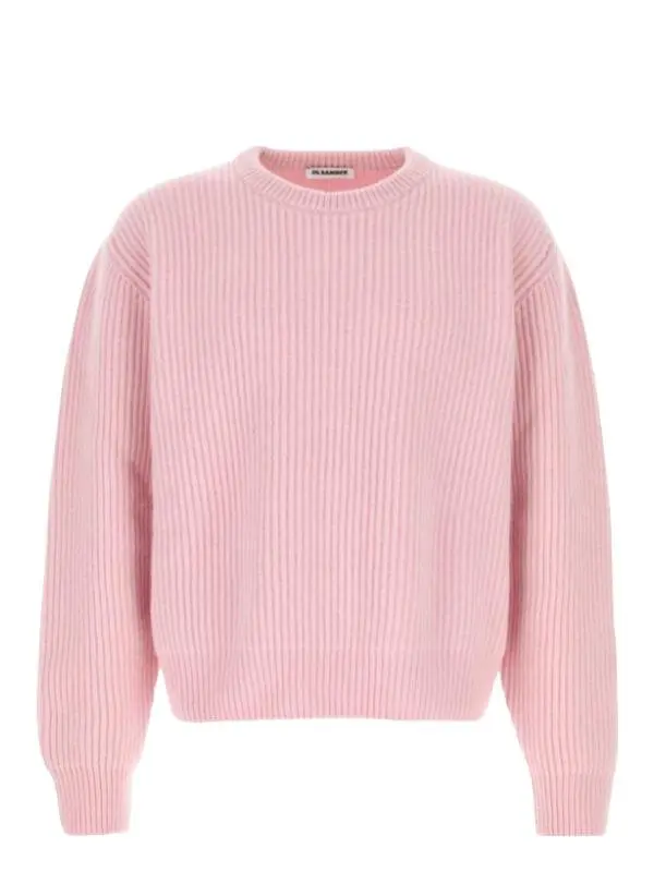 JIL SANDER Ribbed-knit Wool Sweater - Pink
