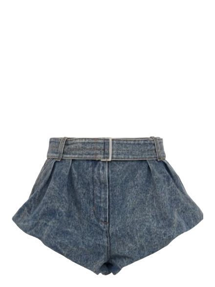 Magda Butrym Belted Denim Shorts - Blue