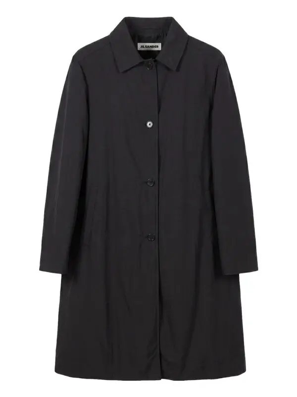JIL SANDER Single-breasted Button-fastening Coat - Black