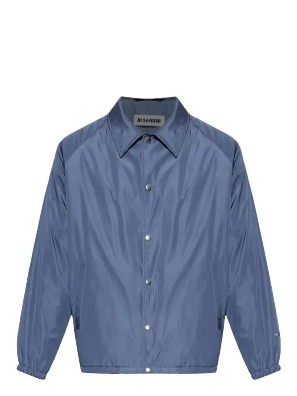 JIL SANDER Raglan Sleeve Snap Button Jacket - Blue