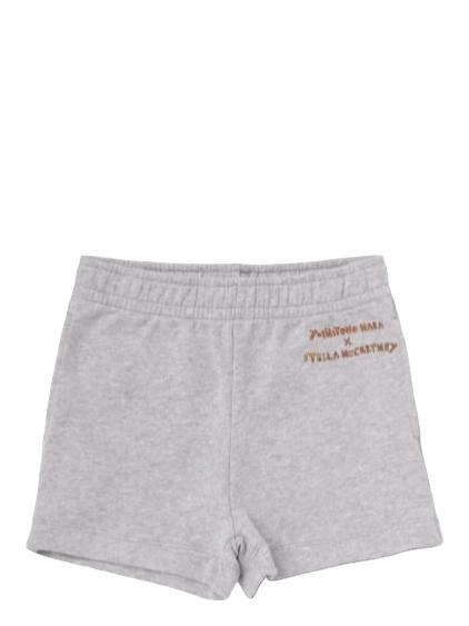 Stella McCartney Organic Cotton Sweat Shorts With Printed Graphics - Gray