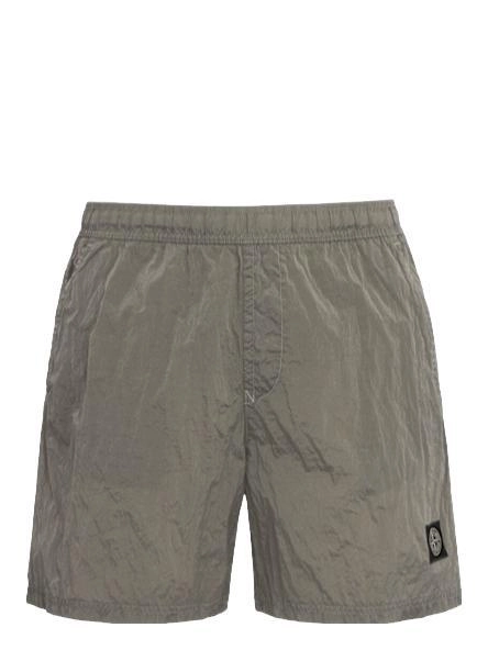 Stone Island Elastic Shorts With Belt - Gray