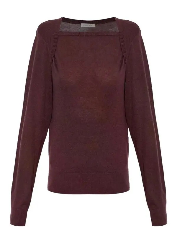 BY MALENE BIRGER Gwen Square-neck Sweater - Brown