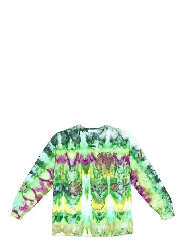 ADVISORY BOARD CRYSTALS Tie-dye Glitter-print T-shirt - Green