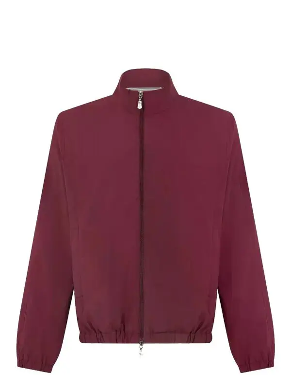 Fedeli Zip-up Lightweight Bomber Jacket - Red