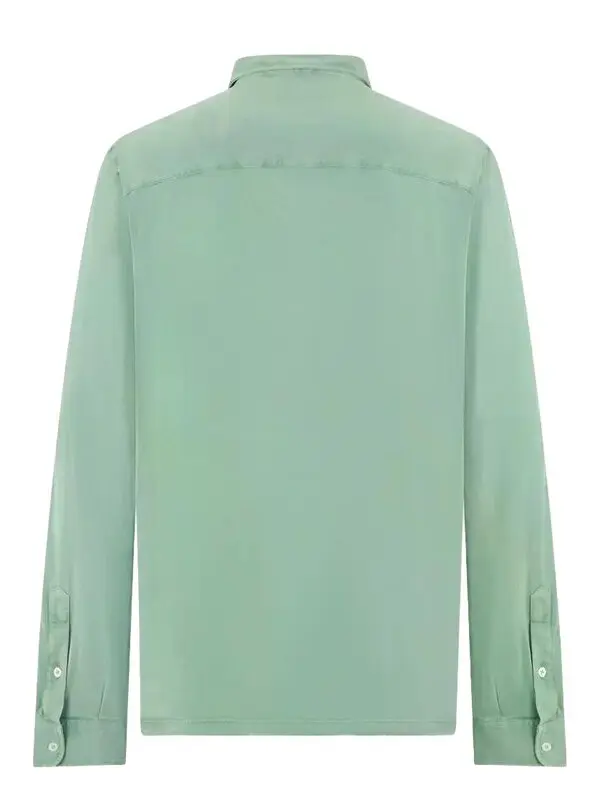 Fedeli Cotton Long-sleeve Shirt - Green
