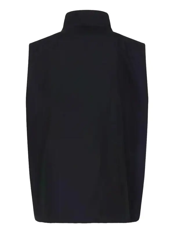 JIL SANDER Logo-print Funnel Neck Gilet - Black