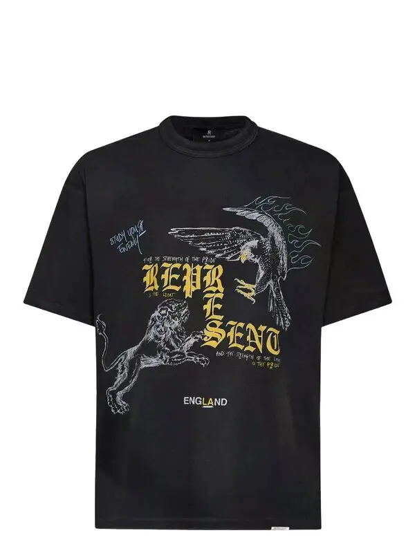REPRESENT Enemy Graphic-print Cotton T-shirt - Black