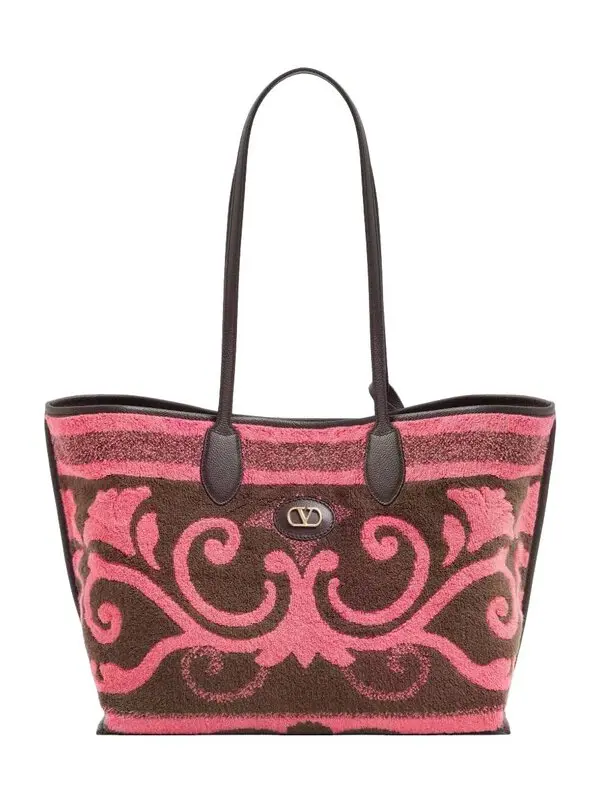 Valentino Garavani Terry Cloth Medium Shopping Bag - Pink