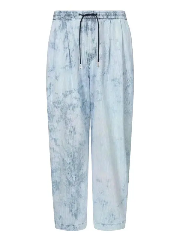 JUUN.J Wide Leg Drawstring Jeans - Blue