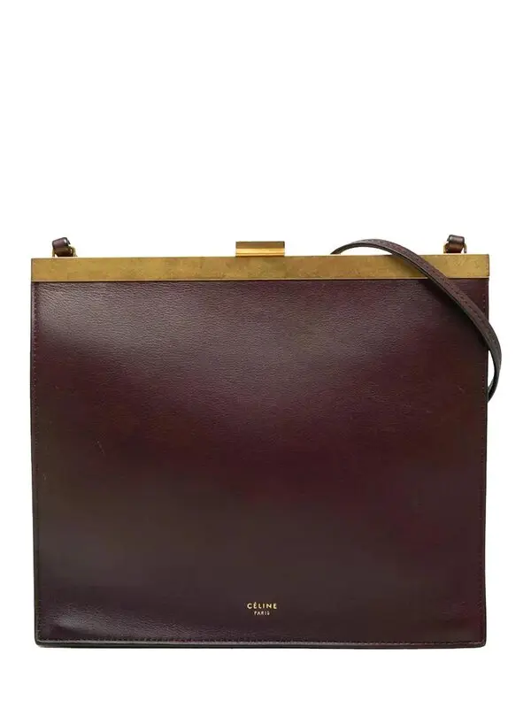 Celine Mini Smooth Calfskin Clasp Bag - Red
