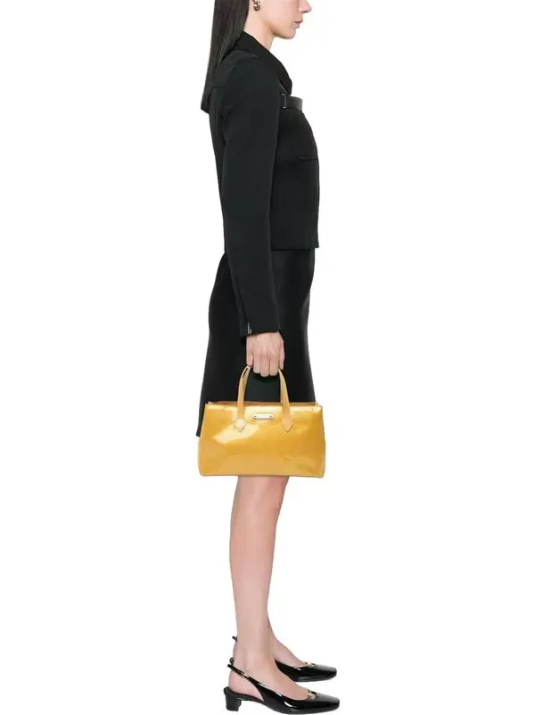 LOUIS VUITTON Monogram Vernis Wilshire Pm Handbag - Yellow