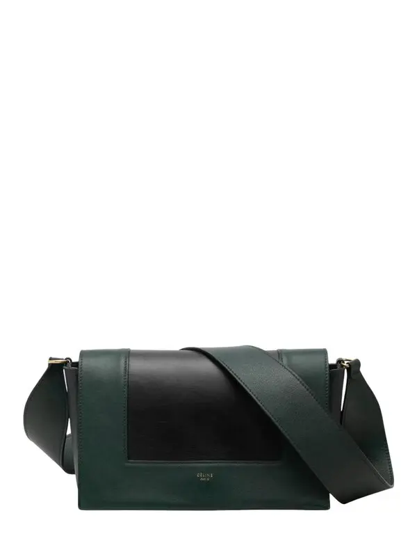 Celine Medium Shiny Smooth Calfskin Frame Shoulder Bag - Green