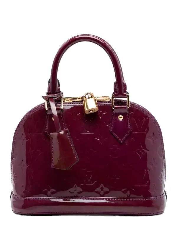 LOUIS VUITTON Monogram Vernis Alma Bb Satchel - Purple