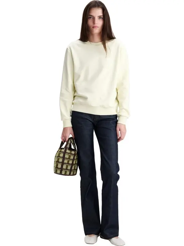 A.p.c. Logo Embroidered Organic Cotton Sweatshirt - Bleach