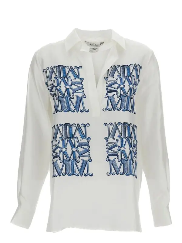 Max Mara Silk & Nylon Printed Shirt - Multicolor