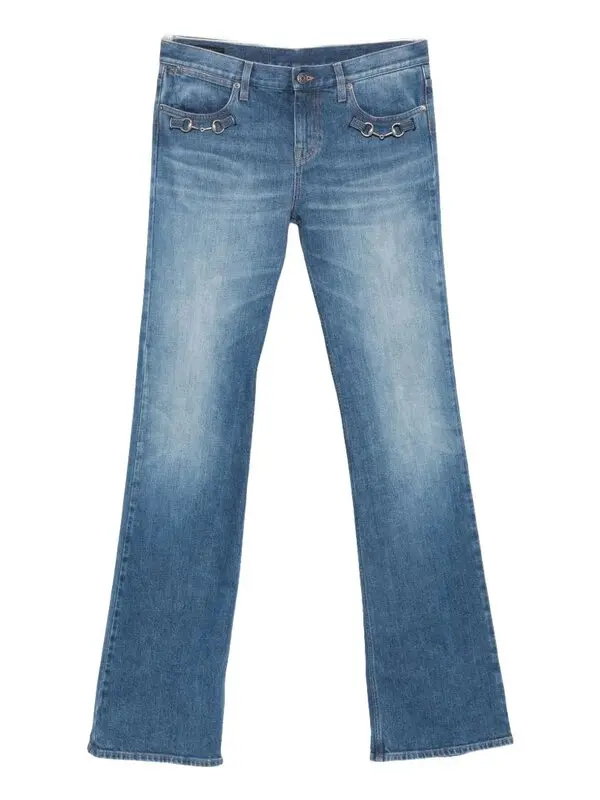 Gucci Horsebit Flared Leg Jeans - Multicolor