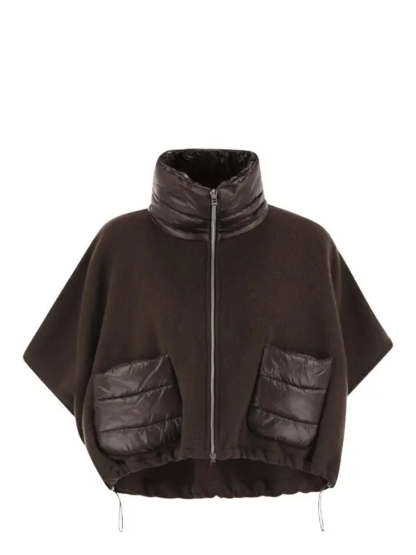 Herno Wool And Nylon Short Down Jacket - Multicolor