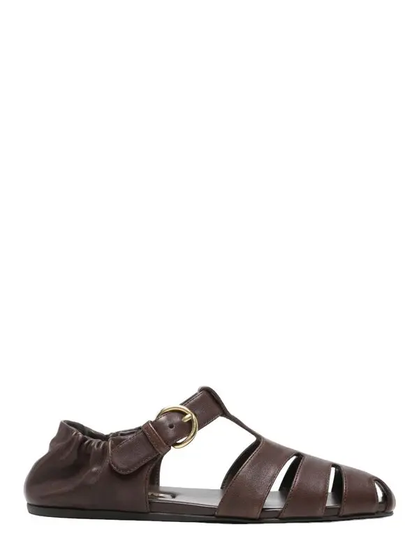 Miu Miu Leather Cage Sandals - Multicolor