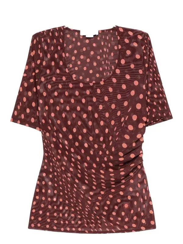 Stella McCartney Polka Dot Ruched Top - Multicolor