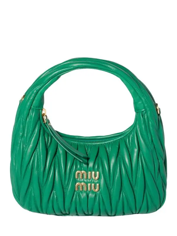 Miu Miu Wander Small Matelassé Leather Hobo Bag - Multicolor