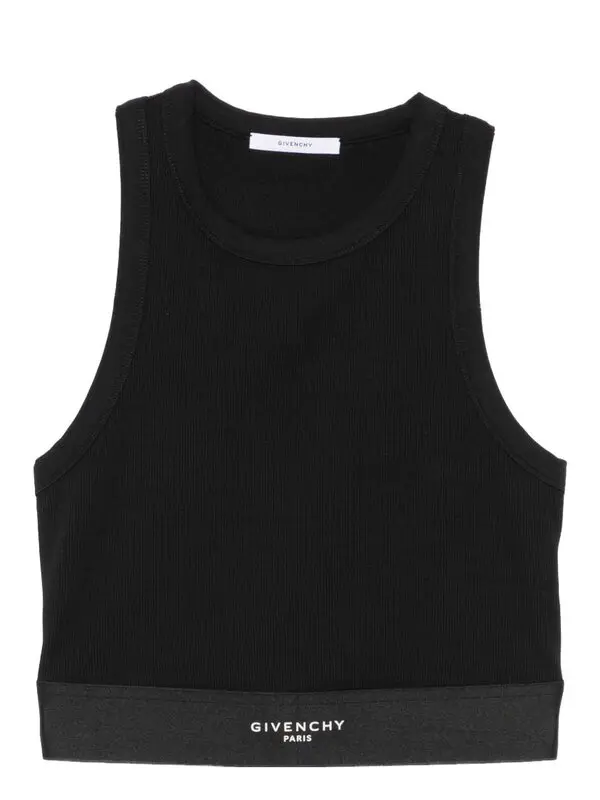 Givenchy Cropped Tank Top With Logo Waistband - Multicolor