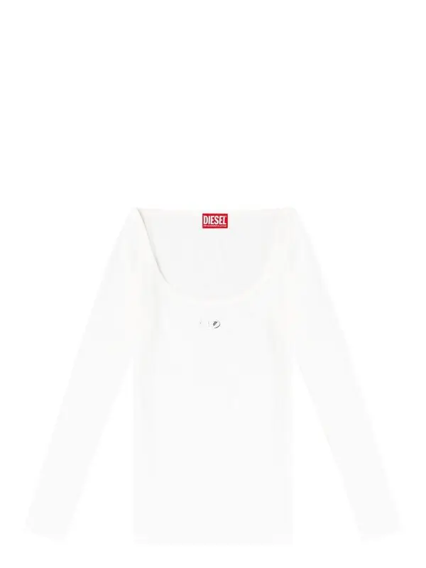 DIESEL® Ribbed Logo Cotton Top - Multicolor