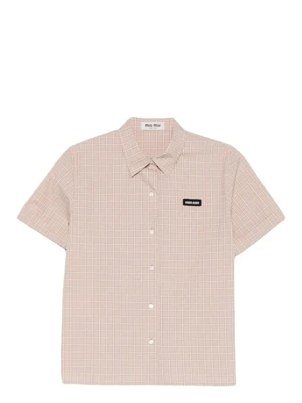 Miu Miu Checked Cotton Shirt - Multicolor