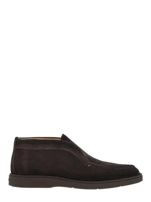 Santoni Suede Leather Desert Boot - Brown