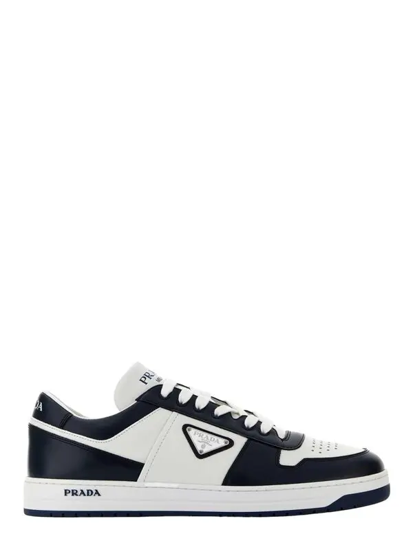 Prada Two-tone Leather Downtown Sneakers - Multicolor