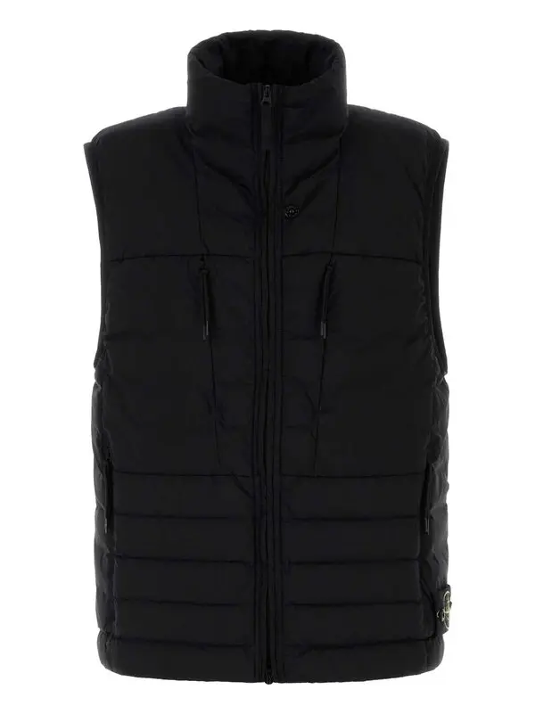 Stone Island Stretch Nylon Sleeveless Down Vest - Black