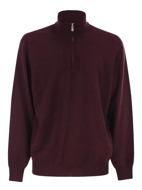 Brunello Cucinelli Cashmere Quarter Zip Sweater - Multicolor