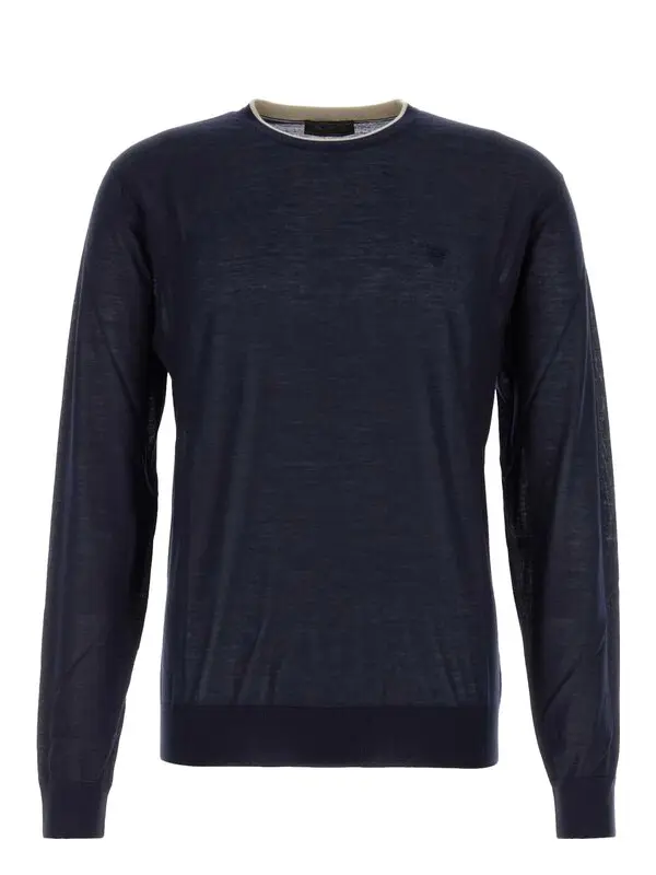 Prada Navy Cashmere Blend Sweater - Blue