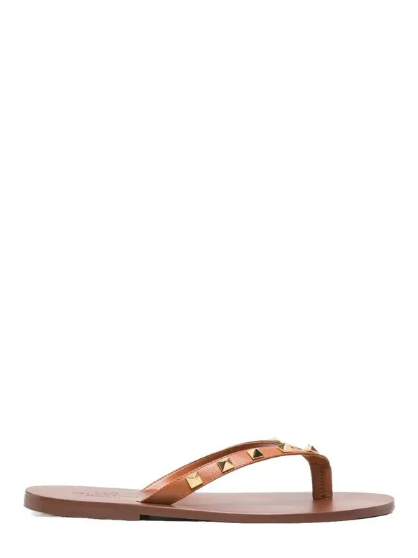 Valentino Garavani Rockstud Leather Thong Sandals - Multicolor