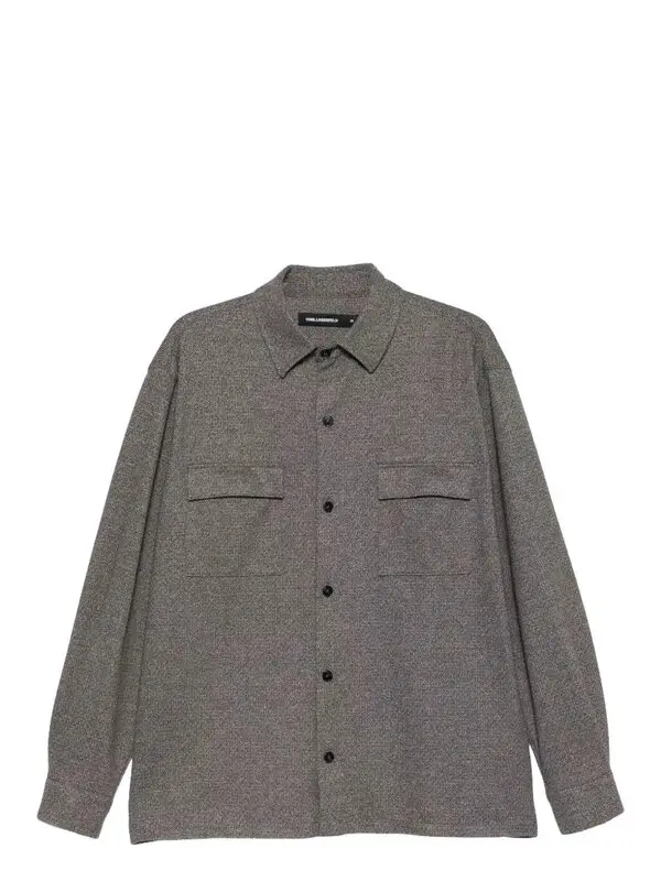 Karl Lagerfeld Chest-pocket Overshirt - Grey